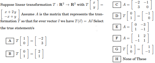 Solved Suppose linear transformation T:R? + R² with T с A= | Chegg.com