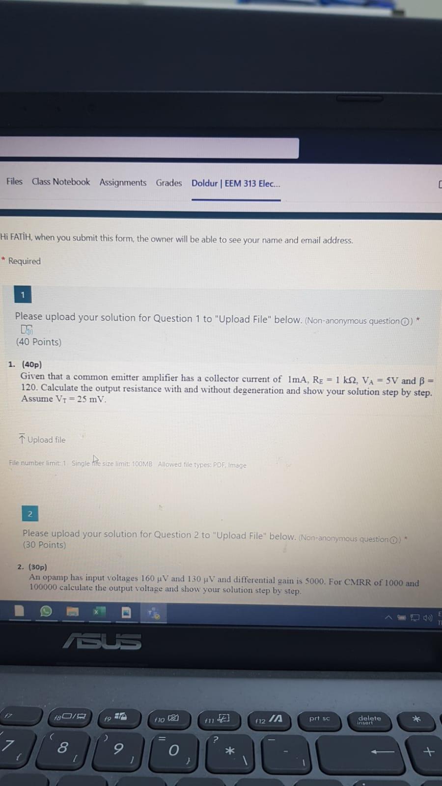 Solved Files Class Notebook Assignments Grades Doldur EEM | Chegg.com