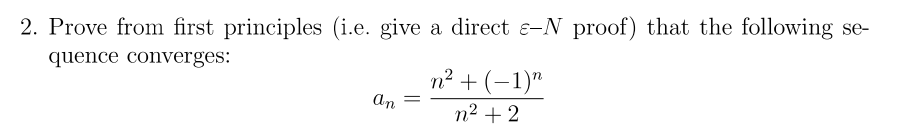 Solved 2. Prove from first principles (i.e. give a direct | Chegg.com