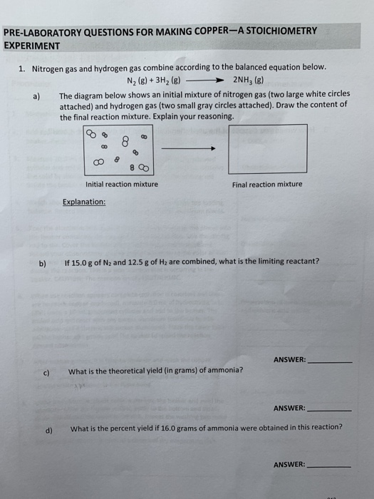 Solved PRE-LABORATORY QUESTIONS FOR MAKING COPPER-A | Chegg.com