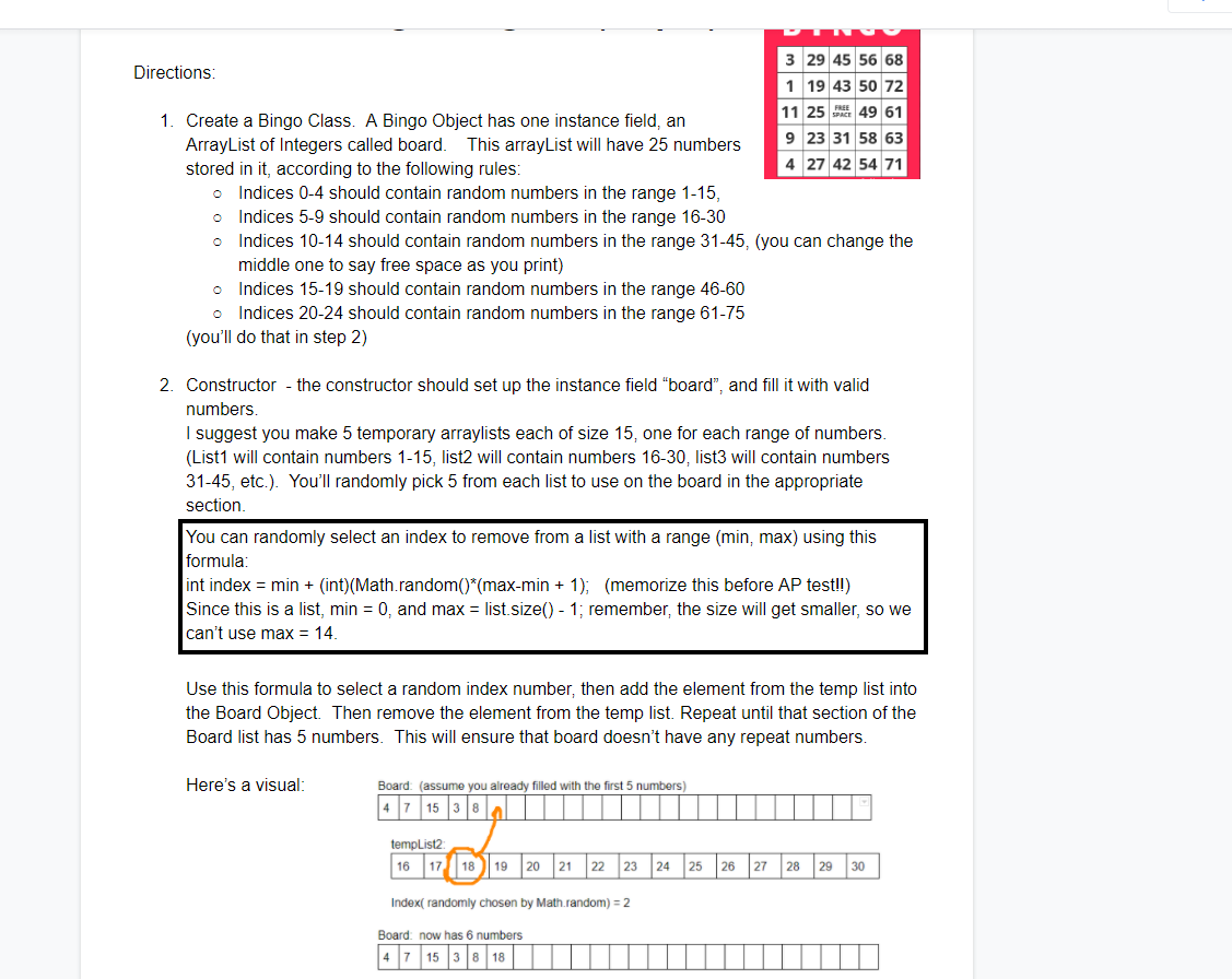 Solved 3 29 45 56 68 Directions: 1 19 43 50 72 11 25 49 61 | Chegg.com