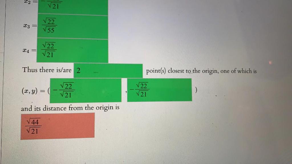 Solved Find the distance from the origin to the closest | Chegg.com