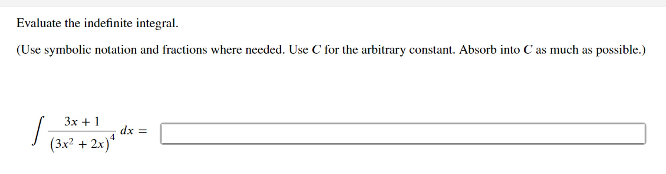 Solved Evaluate the indefinite integral.(Use symbolic | Chegg.com