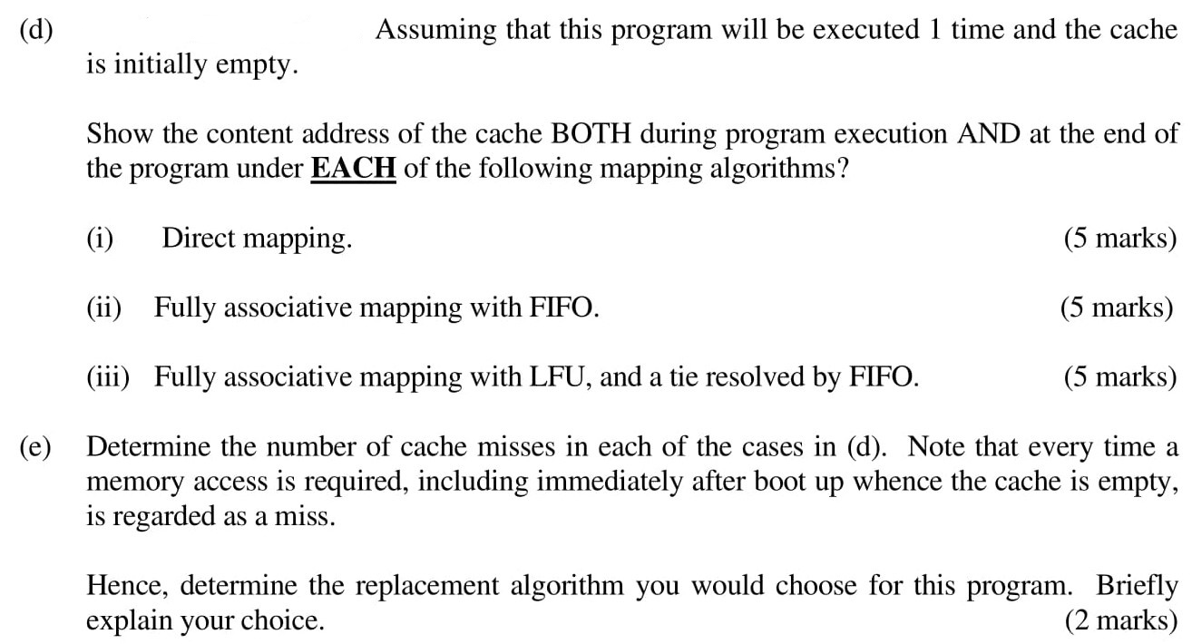 When a given program is executed, the processor reads | Chegg.com