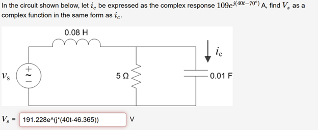 Solved In ﻿the circuit shown below, let ic be ﻿expressed as | Chegg.com