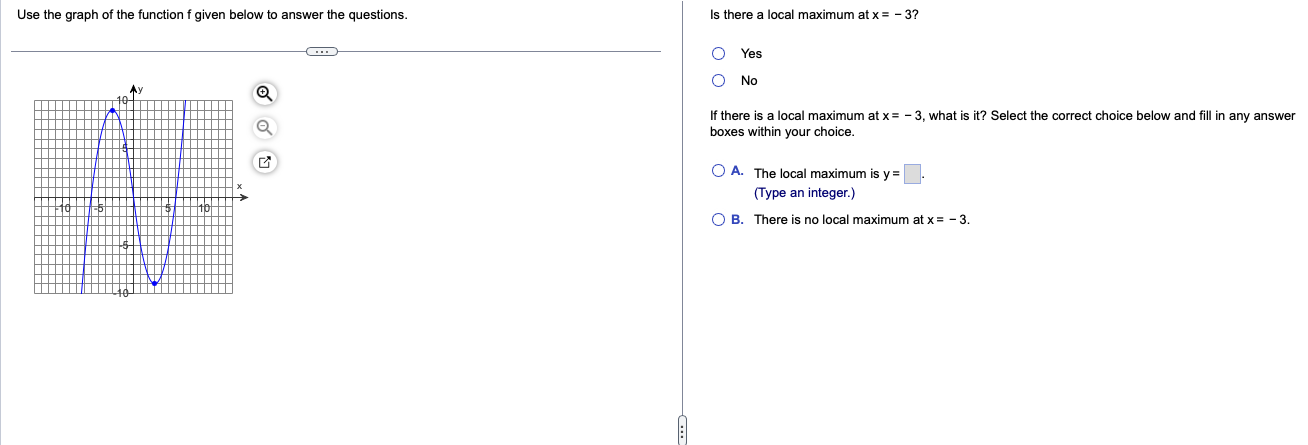Solved Use the graph of the function f given below to answer | Chegg.com