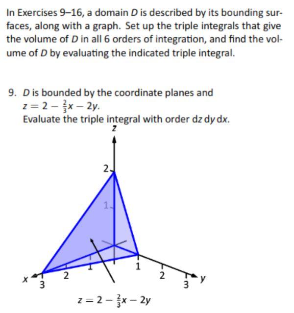 Solved In Exercises 9-16, a domain D is described by its | Chegg.com
