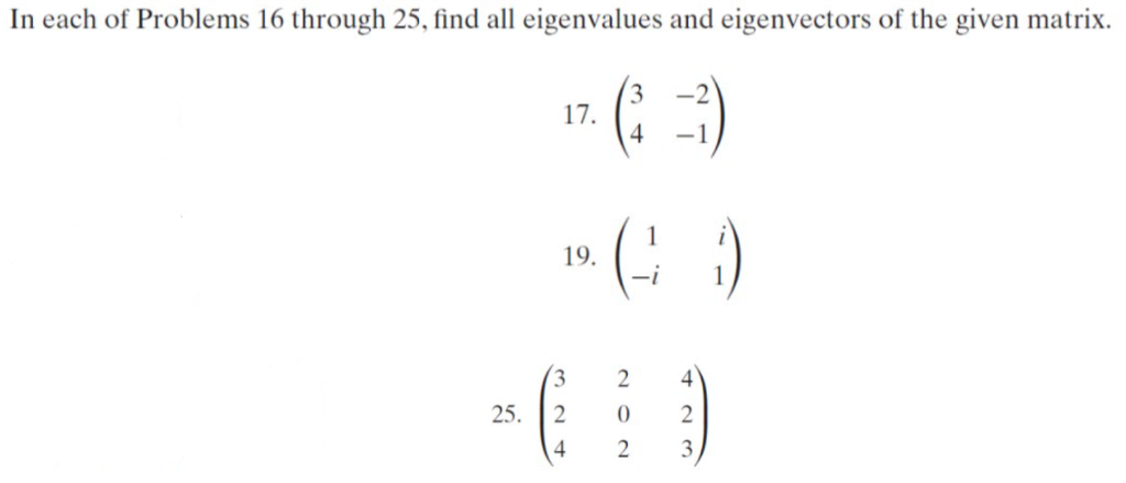 Solved In each of Problems 16 through 25, find all | Chegg.com