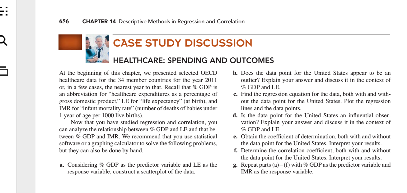656 CHAPTER 14 Descriptive Methods in Regression and | Chegg.com