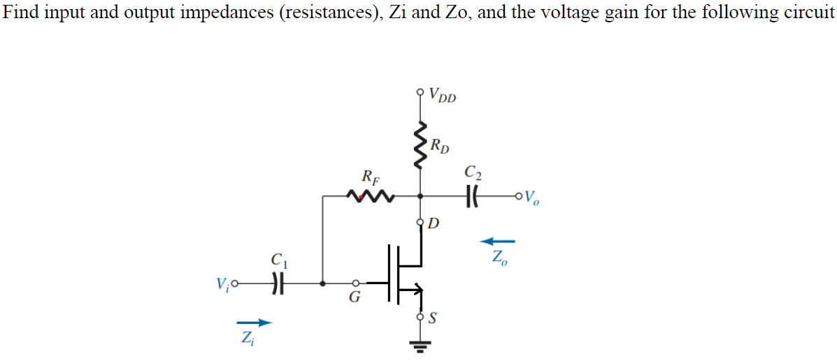 Solved Find the input and output impedances (resistances), | Chegg.com