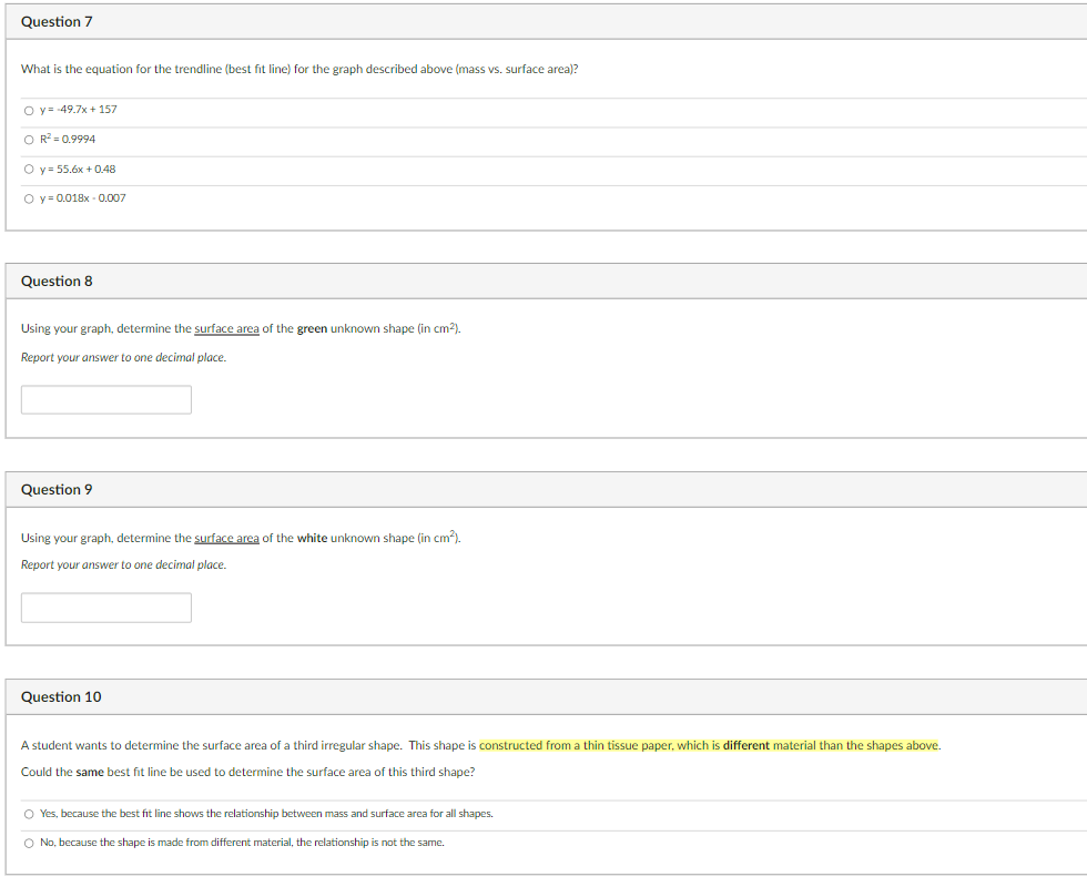 Solved Question 1 Answer Choices- # of drops, concentration | Chegg.com