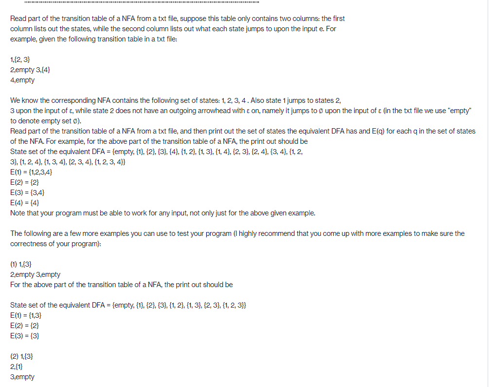 Theory of Computation For DFA and NFA Assignment : | Chegg.com