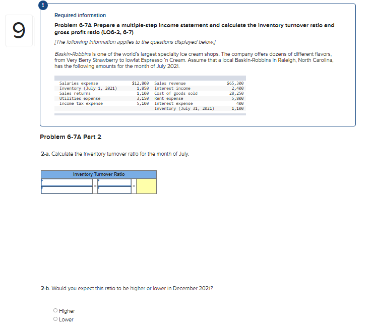 Solved Problem 6-7A Prepare a multiple-step income statement | Chegg.com