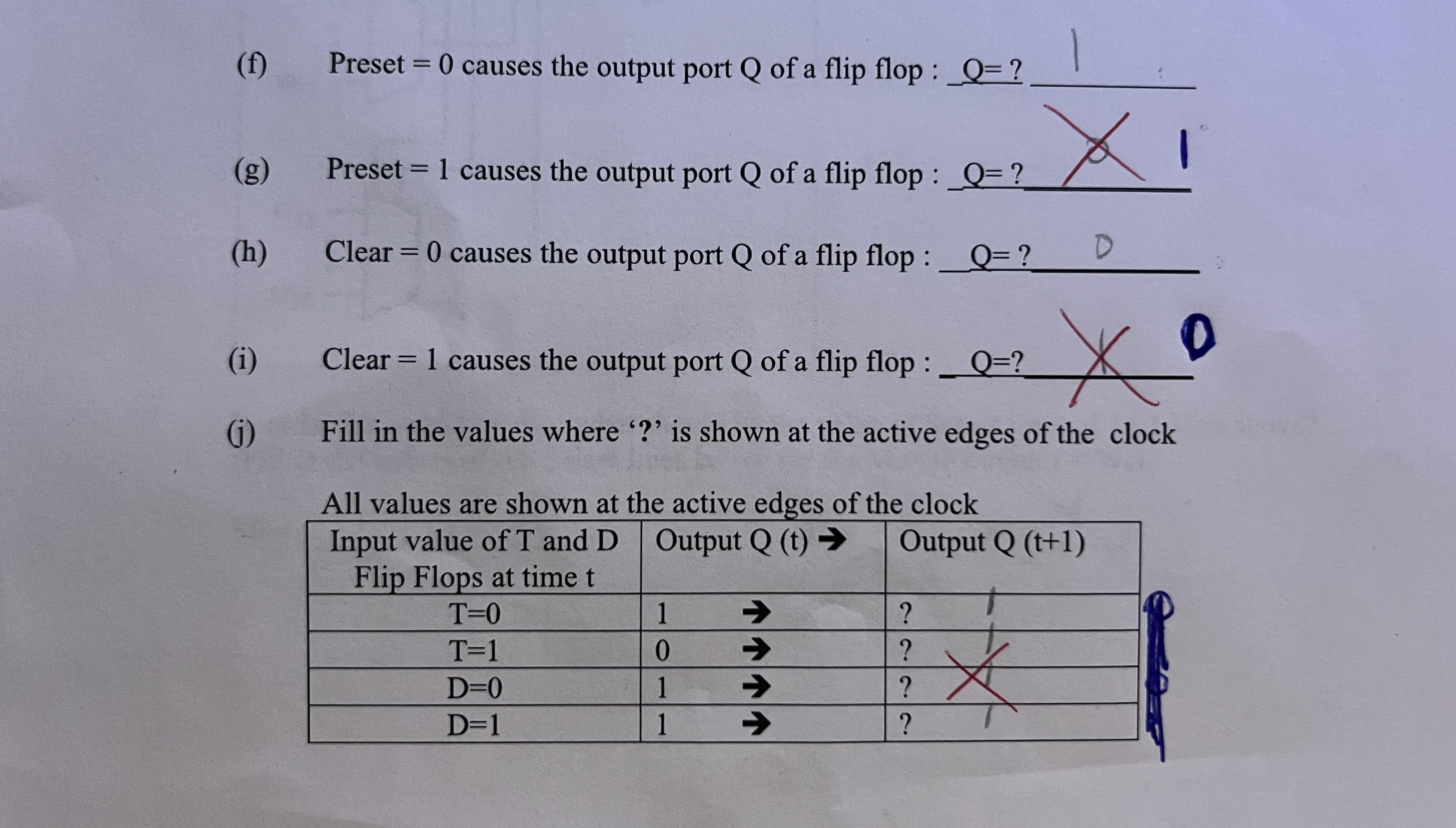 Solved Please explain in detail why (f) is 1, (g) is 1, (h) | Chegg.com
