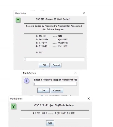 Solved Develop an interactive java program using dialogs for | Chegg.com