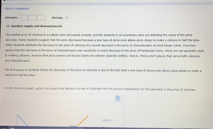 Solved Back to Assignment Attempts: 15. Another supply and | Chegg.com