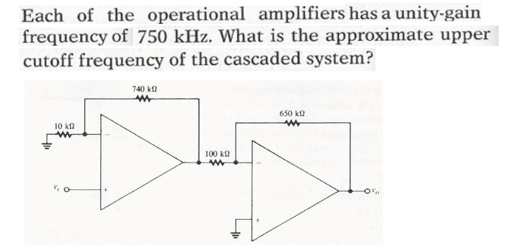 Solved Each of the operational amplifiers has a unity-gain | Chegg.com