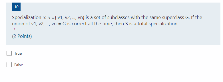 Solved 10 Specialization S: 5 ={V1, V2, ..., vn} is a set of | Chegg.com
