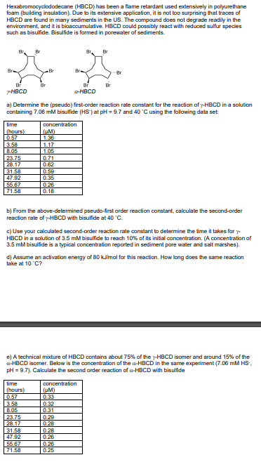 Solved Hexabromocyclododecane (HBCD) has been a flame | Chegg.com