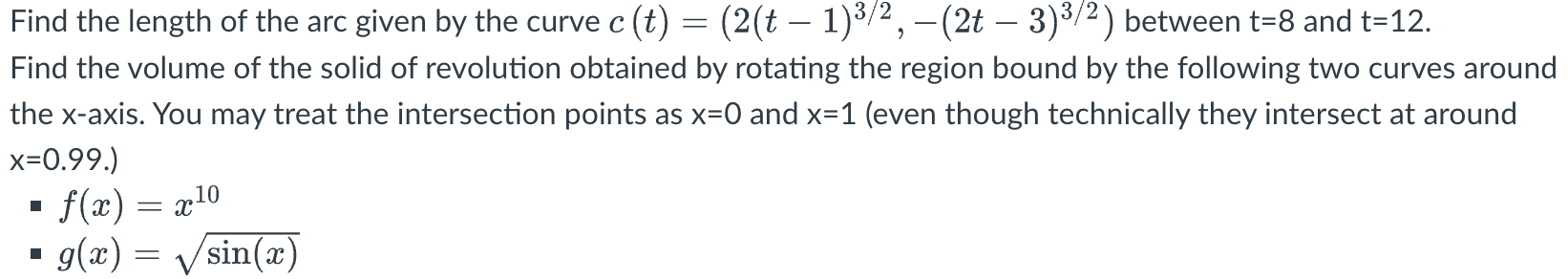 Solved Find the length of the arc given by the curve | Chegg.com
