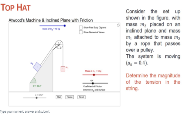 Solved ТОР НАТ Atwood's Machine & Inclined Plane with | Chegg.com