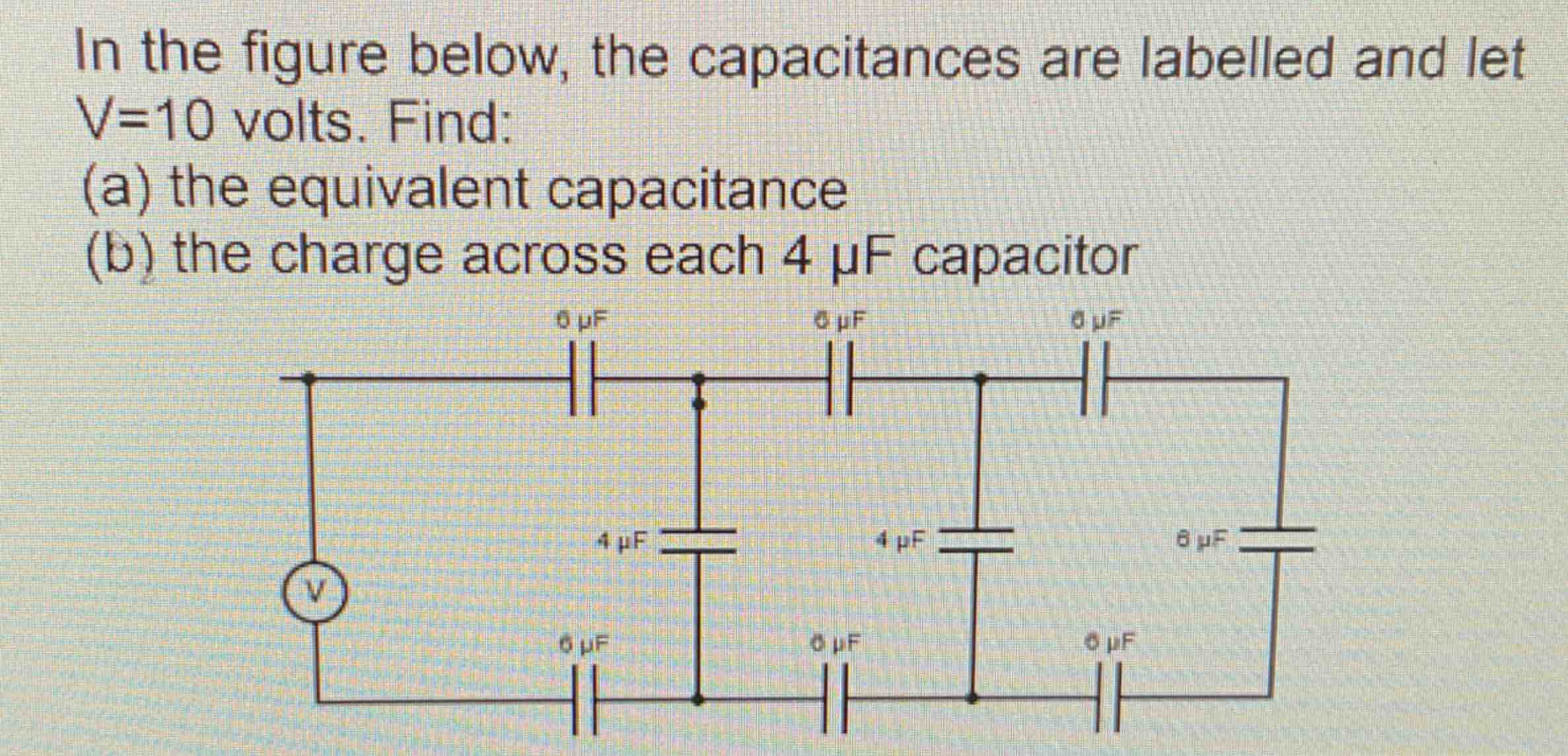 Solved In the figure below, the capacitances are labelled | Chegg.com