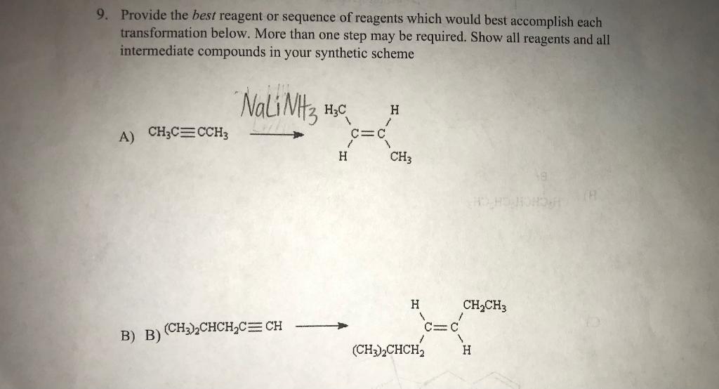 Solved Help! Provide the best reagent or sequence of | Chegg.com
