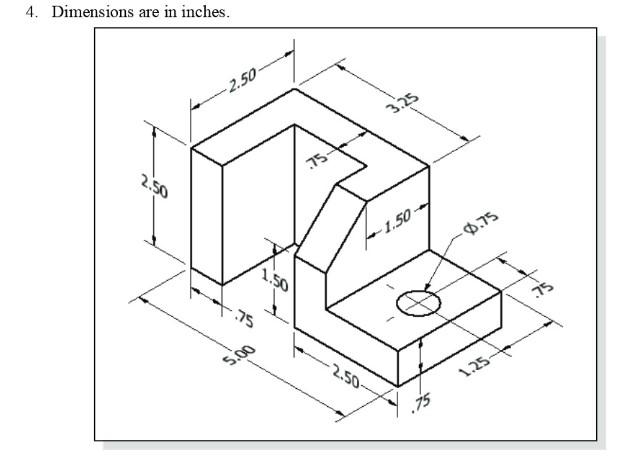 Solved Create An Isometric Drawing Of Exercise 4 In AutoCAD Chegg