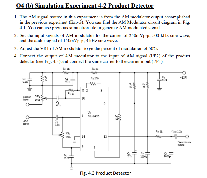 O4 (b) Simulation Experiment 4-2 Product Detector 1. | Chegg.com