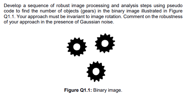Solved Develop a sequence of robust image processing and | Chegg.com