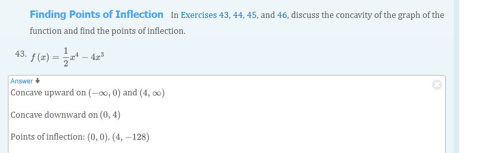 Solved Finding Points of Inflection In Exercises 43,44,45, | Chegg.com