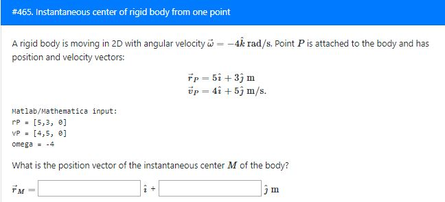 Solved A rigid body is moving in 2D with angular velocity → | Chegg.com