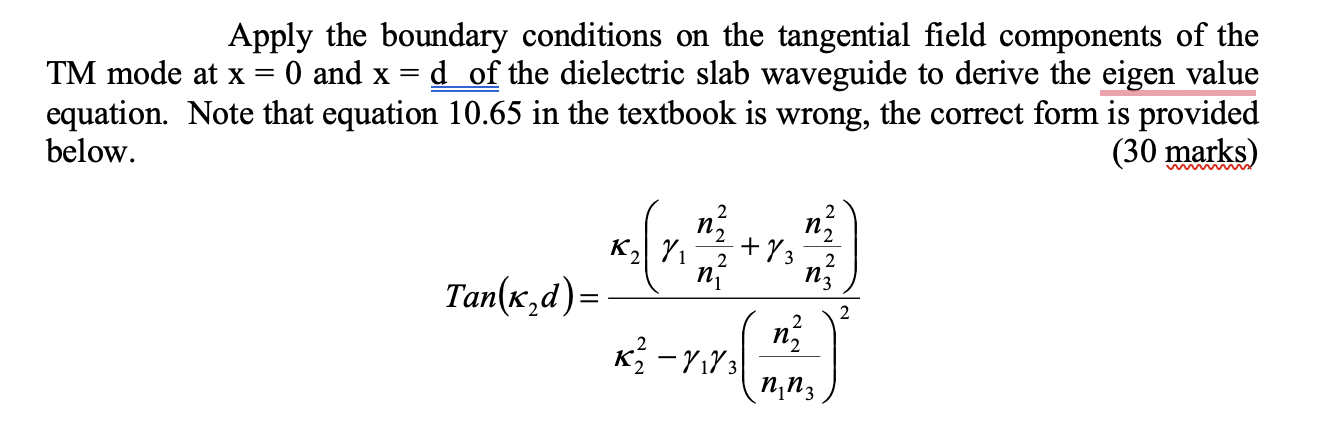 Solved Apply the boundary conditions on ﻿the tangential | Chegg.com