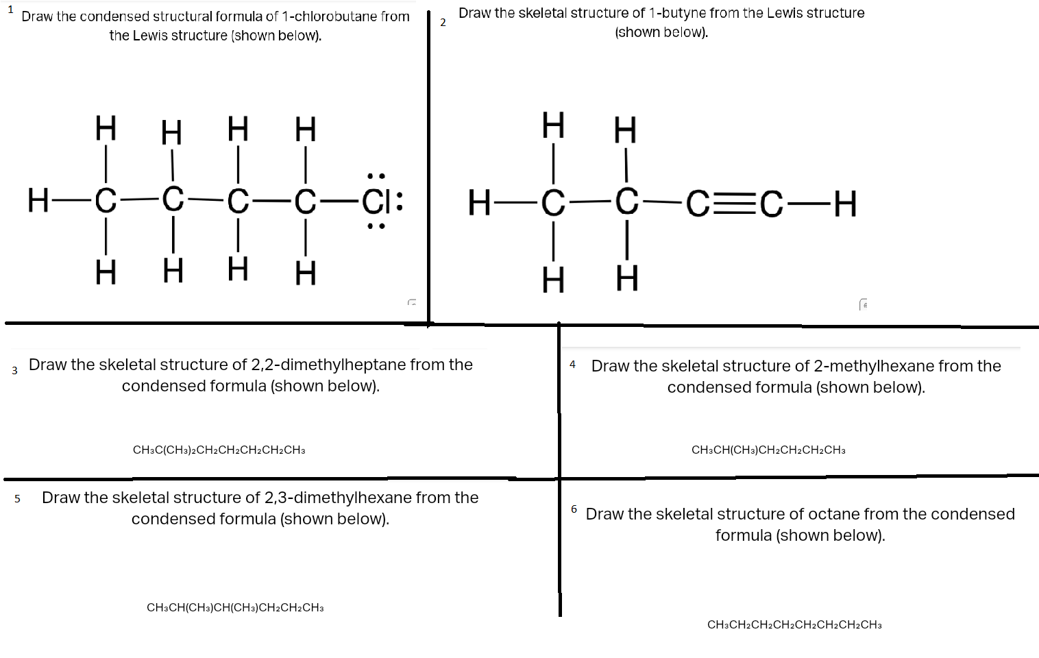 Solved 1 Draw the condensed structural formula of | Chegg.com
