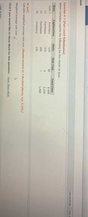 Solved ent Exercise 6-7 (Part Level Submission) Jeters | Chegg.com
