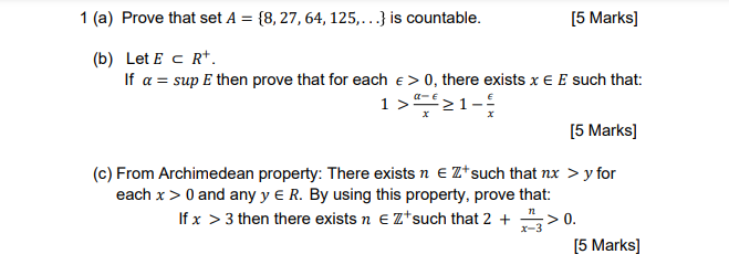 Solved 1 (a) Prove that set A = {8, 27, 64, 125,...} is | Chegg.com