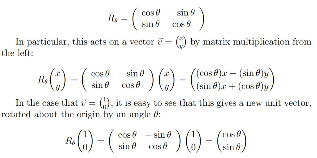 Solved Consider the linear transformation of rotating the | Chegg.com