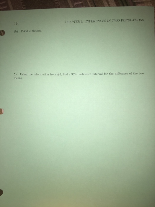 Solved Chapter 9 Inferences In Two Populations 122 Homework 3058