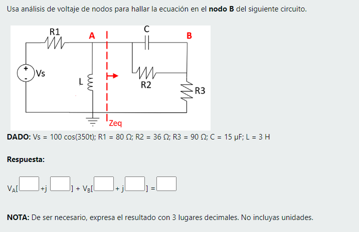Solved Use Node Voltage Analysis To Find The Equation At 4037