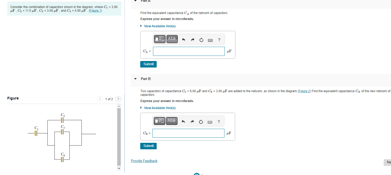 Solved Figure 2 of 2Consider the combination of capacitors | Chegg.com