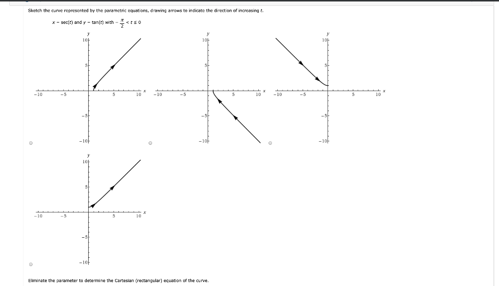 Solved Sketch the curve represented by the parametric | Chegg.com