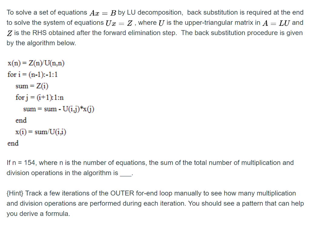 Solved Using forward elimination, the determinant of the | Chegg.com