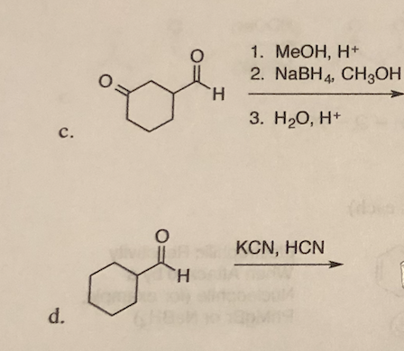 Solved CミCH Hg2+, H20, H2SO4 a. H+ H b. 1. MeOH, H+ 2. | Chegg.com