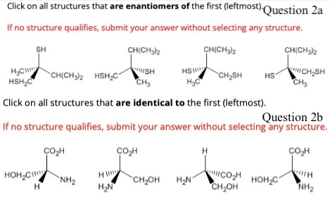 Solved Click on all structures that are enantiomers of the | Chegg.com
