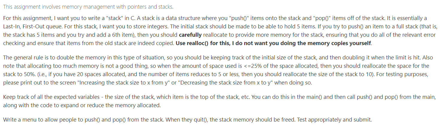 This Assignment Involves Memory Management With 