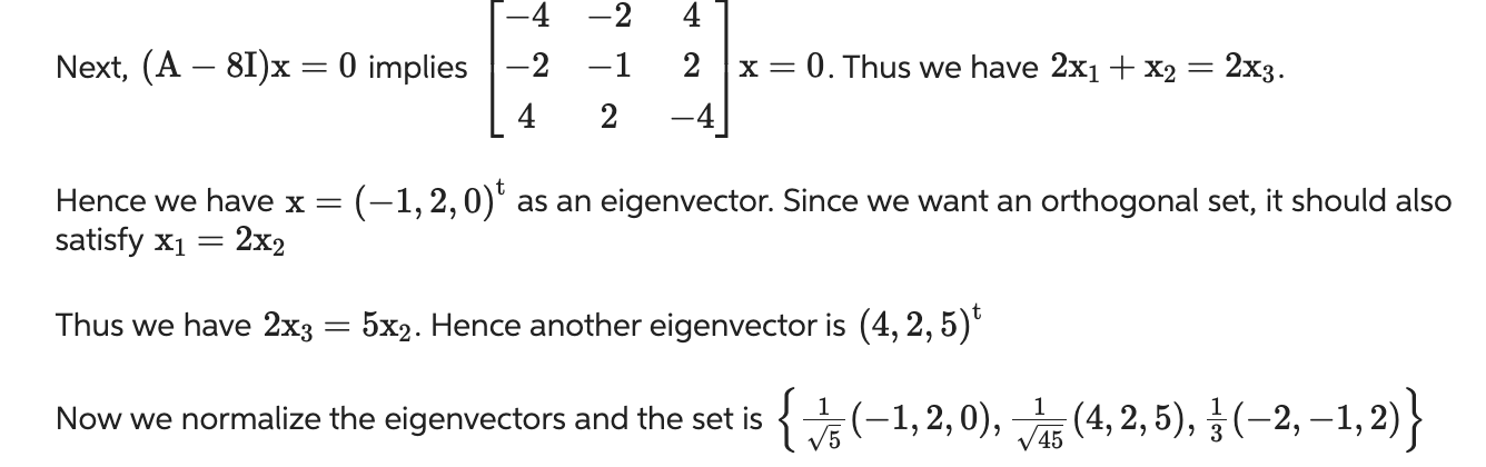 Solved Question 19: How did we get the vector (4, 2, 5) | Chegg.com