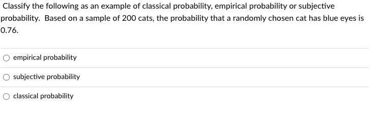 Solved Classify the following as an example of classical | Chegg.com