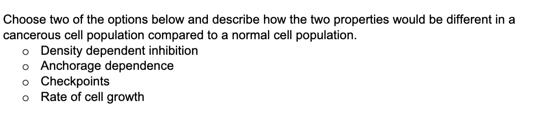 Solved Choose two of the options below and describe how the | Chegg.com