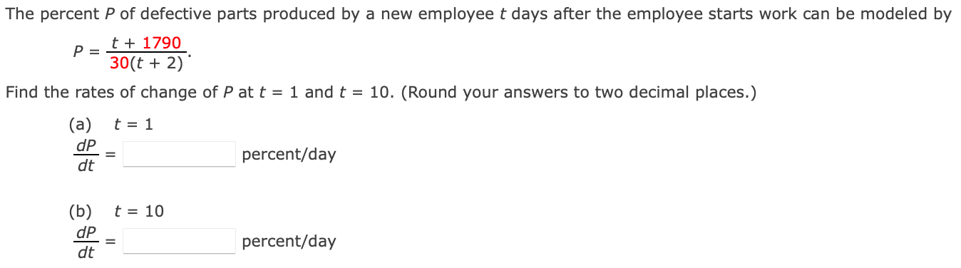 Solved The percent P of defective parts produced by a new | Chegg.com
