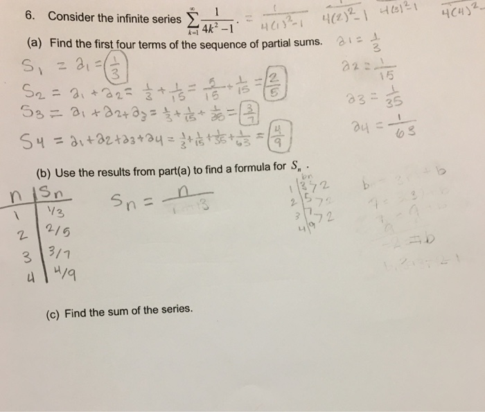Solved Consider the infinite series sigma^infinity_k = 1 | Chegg.com